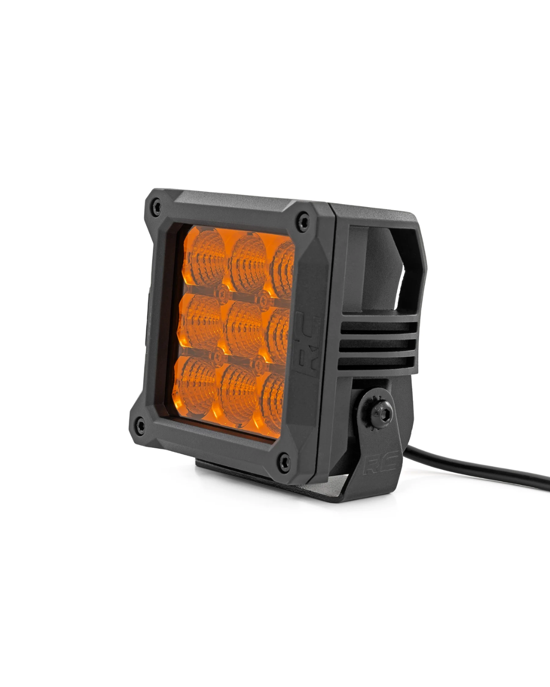 ROUGH COUNTRY - 4 INCH CHROME SERIES LED AMBER LIGHT PODS / SQUARE ...